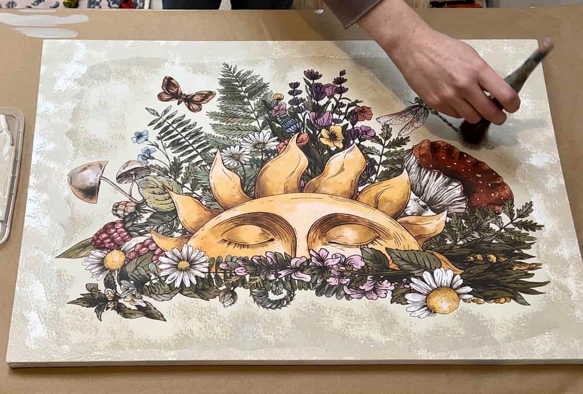 How To Decoupage On Canvas | Easy DIY Technique – Tea and Forget-me-nots