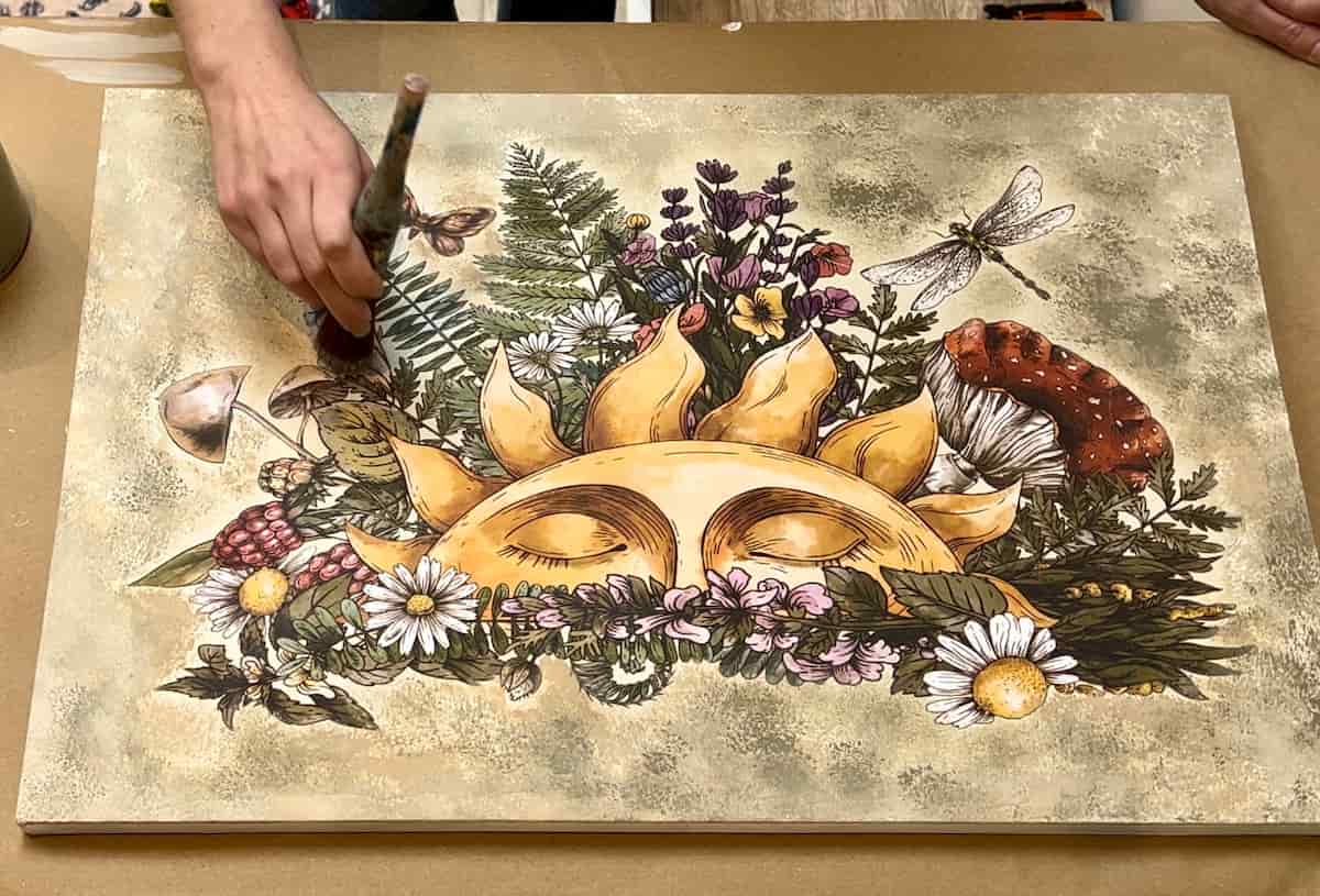 How To Decoupage On Canvas | Easy DIY Technique – Tea and Forget-me-nots