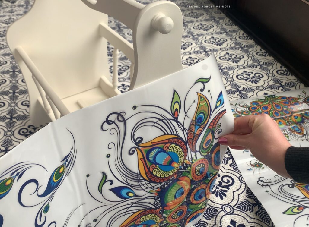 How to apply a furniture transfer over mineral paint – Tea and Forget ...