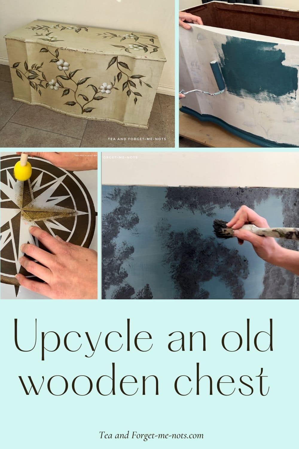 How to upcycle an old wooden chest with chalk paint – Tea and Forget-me ...