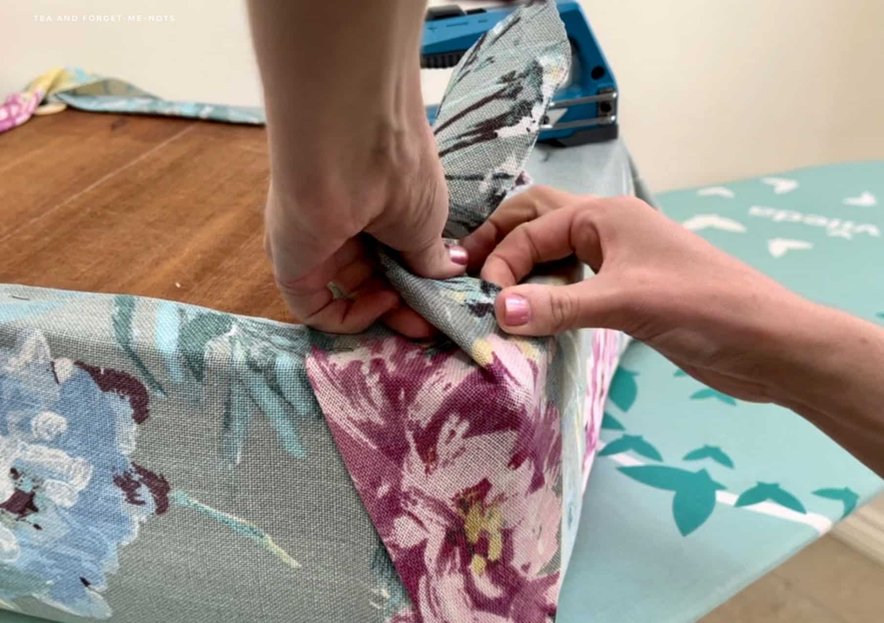 Reupholster an old footstool in 7 easy steps – Tea and Forget-me-nots