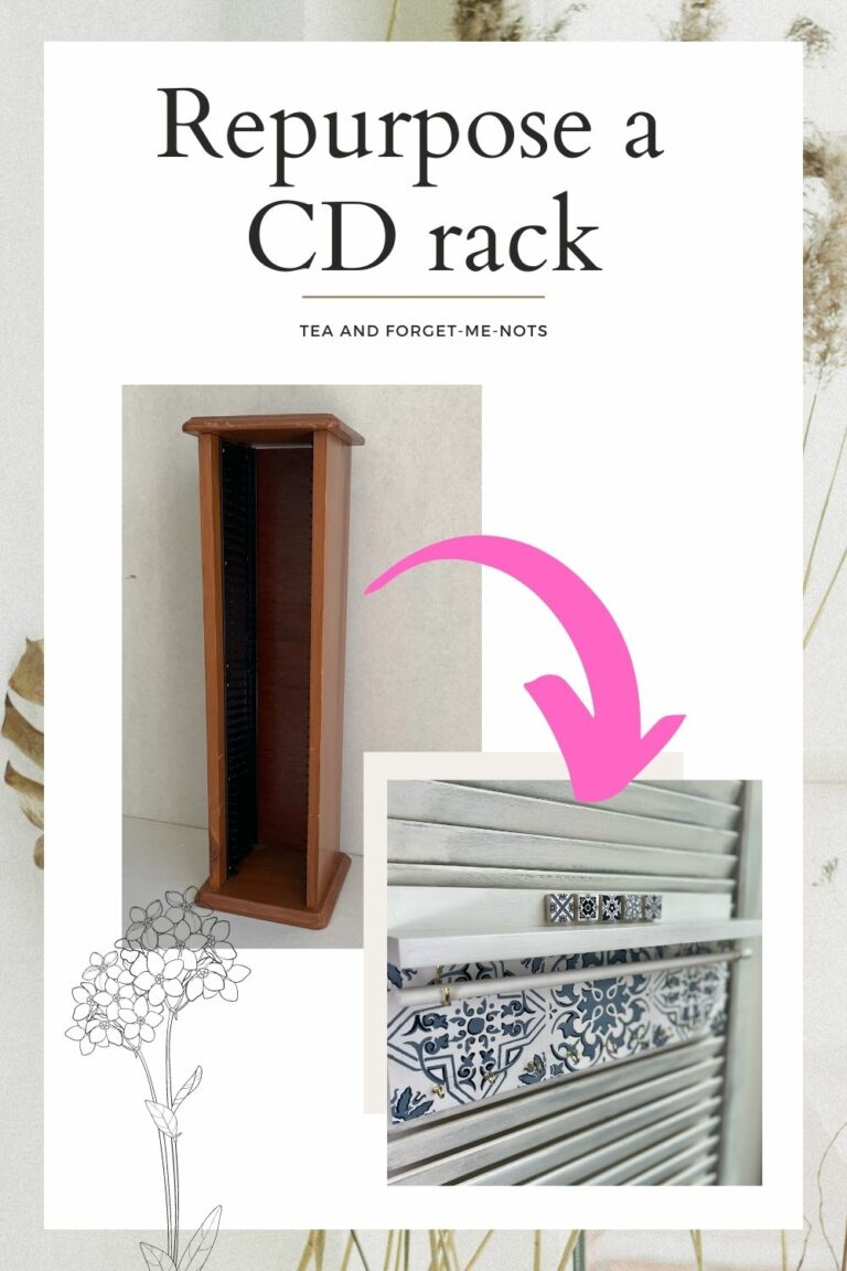 How to repurpose a CD rack into something beautiful – Tea and Forget-me ...