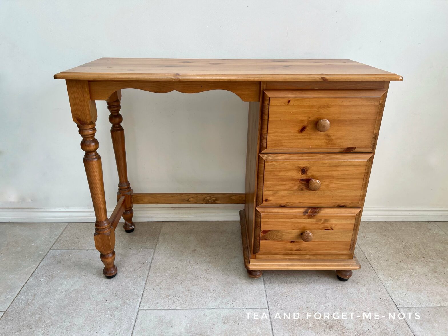 DIY Desk Makeover with Charity Shop Furniture – Tea and Forget-me-nots