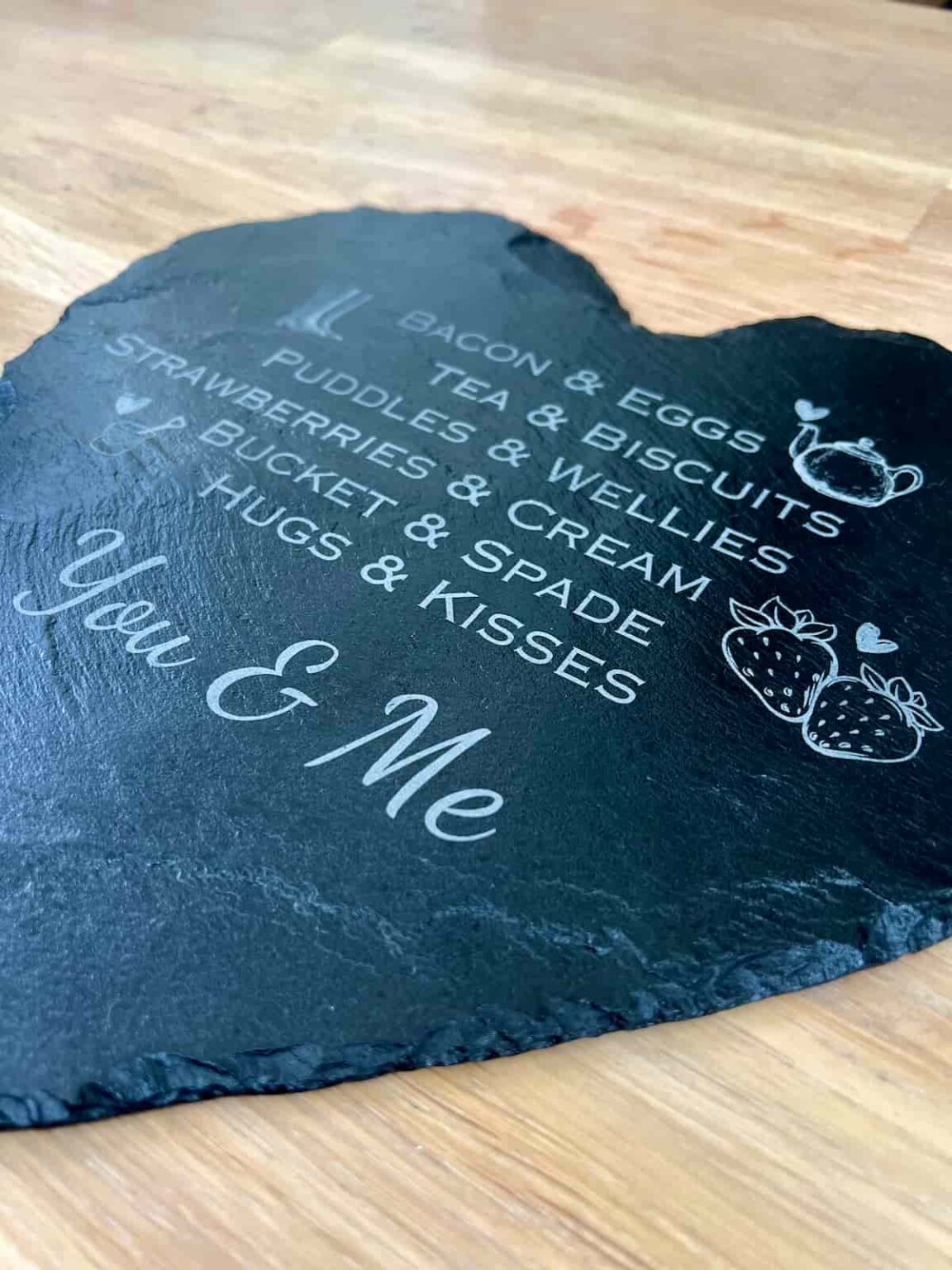 Laser Engraving Slate For DIY Valentine's Day Gift – Tea and Forget-me-nots