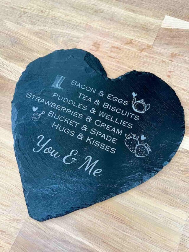 Laser Engraving Slate For DIY Valentine's Day Gift – Tea and Forget-me-nots