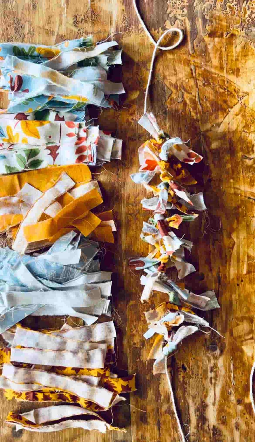 Simple Rag Garland DIY Tutorial with Scrap Fabric – Tea and Forget-me-nots