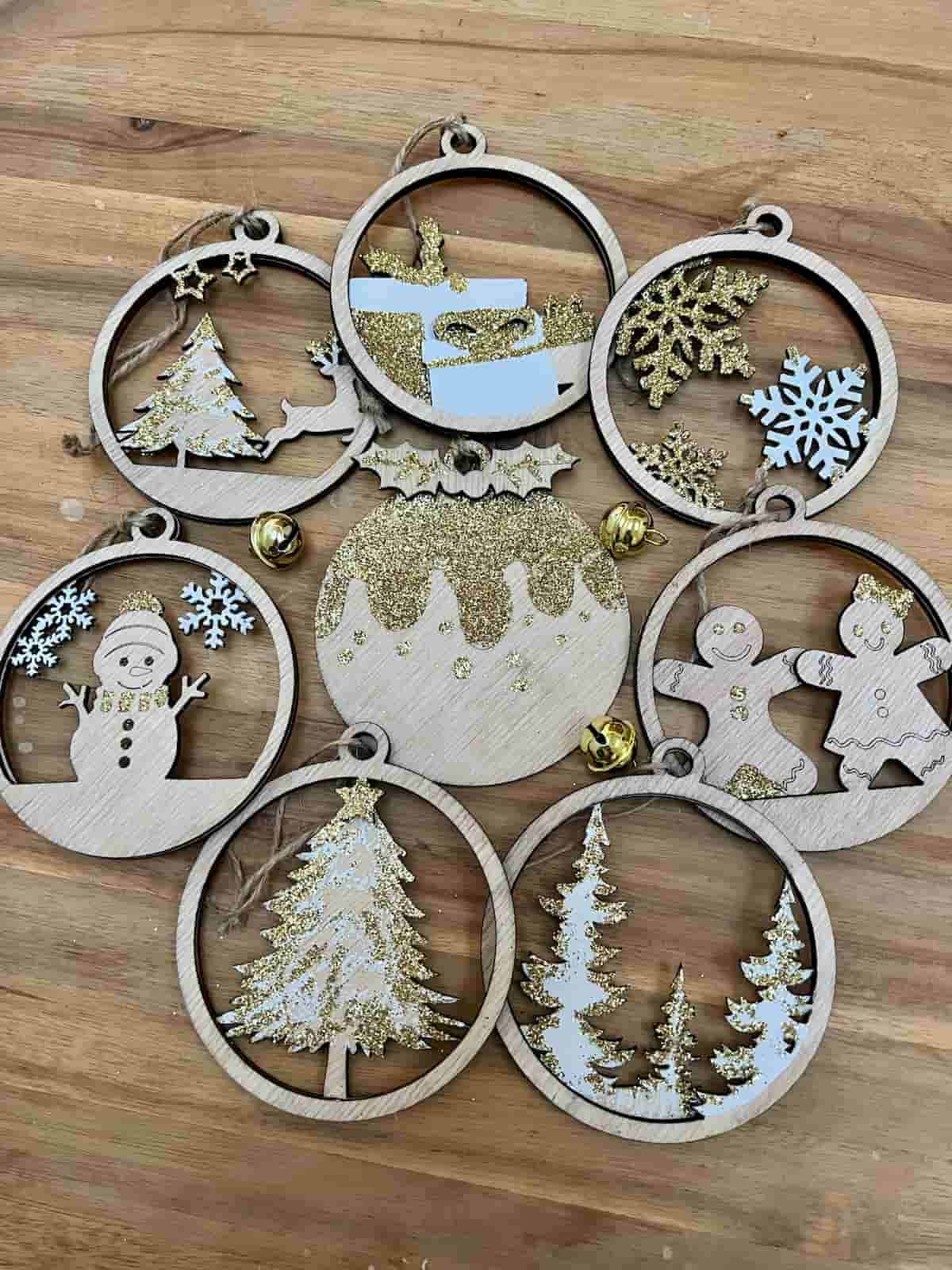 Create Custom Laser Cut Christmas Ornaments With Wood – Tea and Forget ...