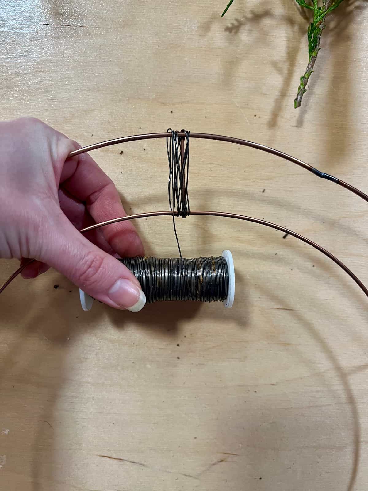 Easy Metal Hoop Wreath DIY for Pretty Christmas Door – Tea and Forget ...