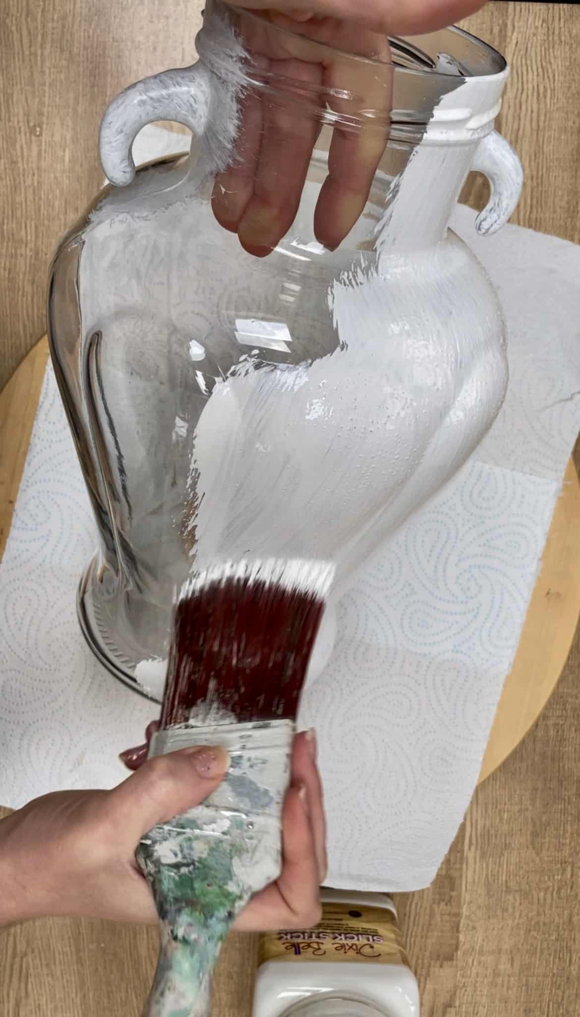 Paint a Glass Vase to Create Easy Textured Look – Tea and Forget-me-nots