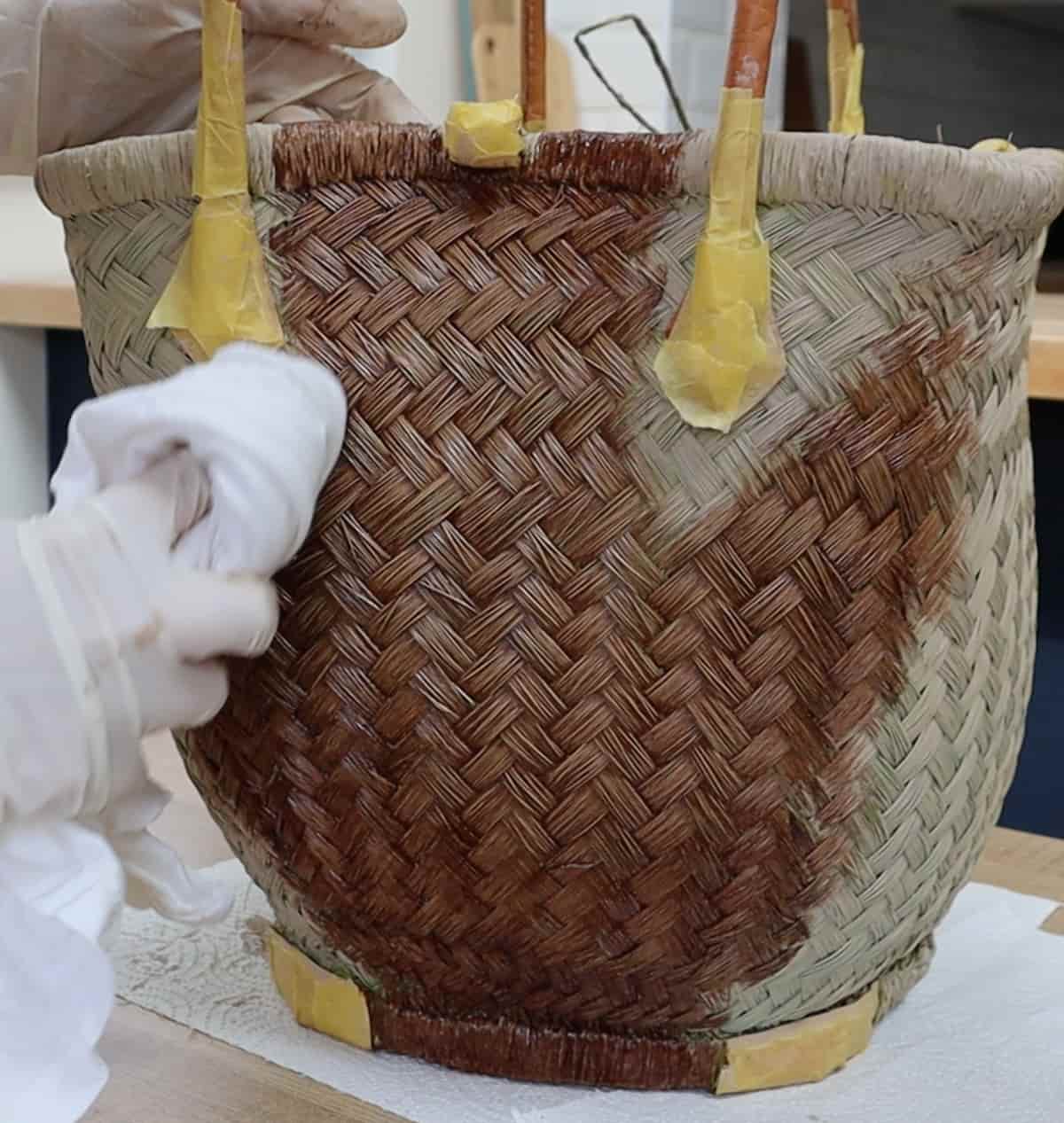 How To Stain a Basket for Easy Neutral Decor Makeover – Tea and Forget ...